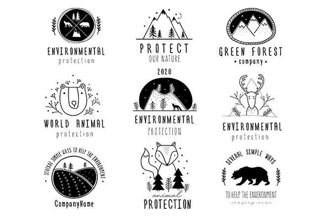 Free Nature`s Protection Logo Template – Free PSD Templates