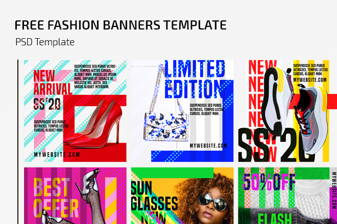 Free Fashion Banners Template – Free PSD Templates