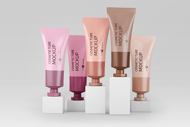 Free Cosmetic Tubes Mockup in PSD – Free PSD Templates