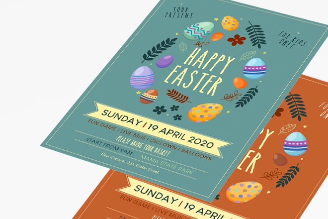 Free Happy Easter Flyer Template – Free PSD Templates