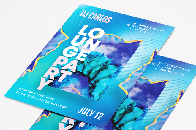Free Lounge Party Flyer Template in PSD + AI – Free PSD Templates