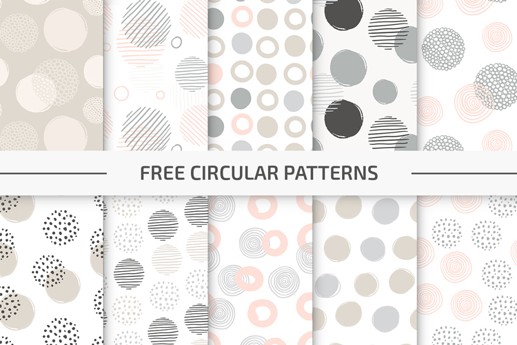 Free Circular Vector Pattern Set in EPS + PSD – Free PSD Templates