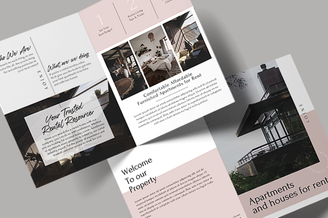 Free Rental Bi-fold Brochure Template in PSD + AI – Free PSD Templates