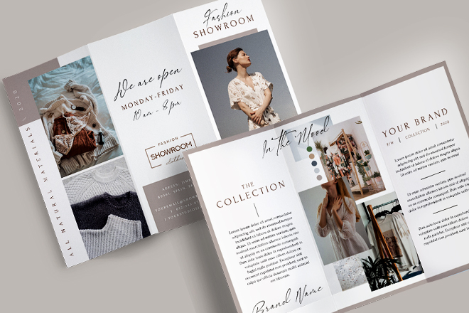 Free Fashion TriFold Brochure Template in PSD – Free PSD Templates
