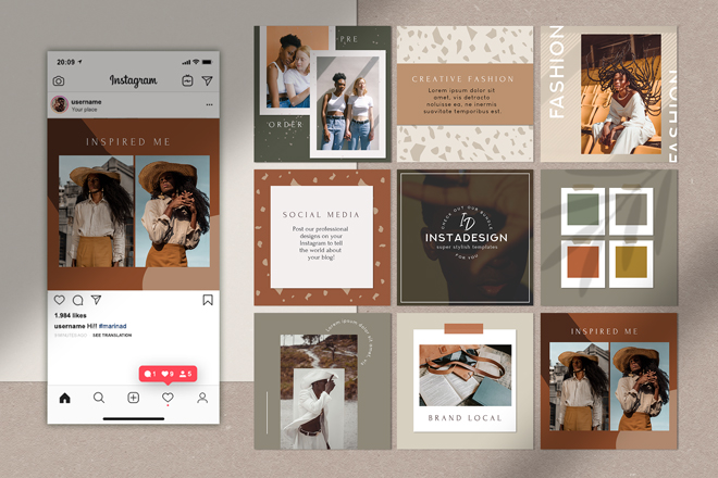 Free Business Instagram Post Set in PSD – Free PSD Templates