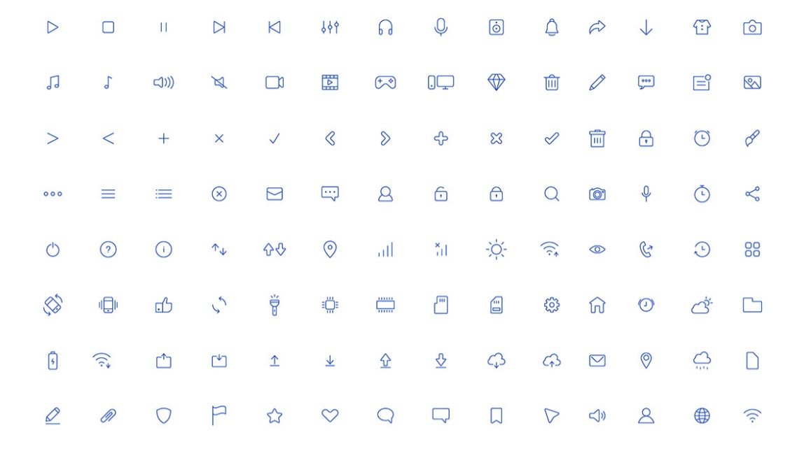 Free Light Icons AI Template – Free PSD Templates