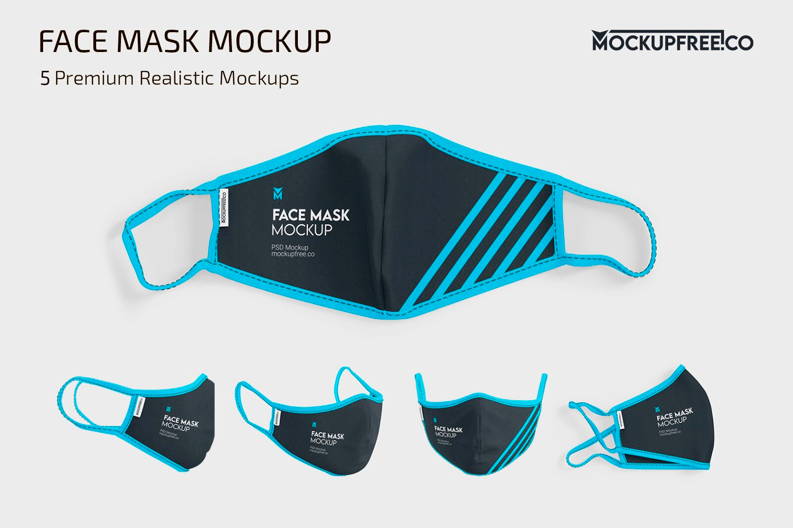 Face Mask Mockup Set – Free PSD Templates