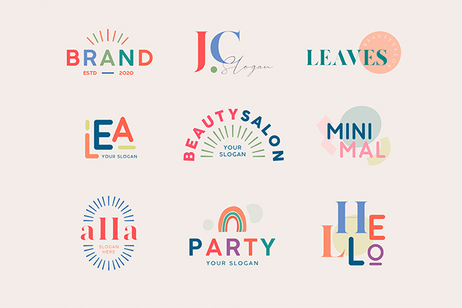 Free multicolored Logo Set Template in PSD + Vector (.ai+.eps) – Free ...