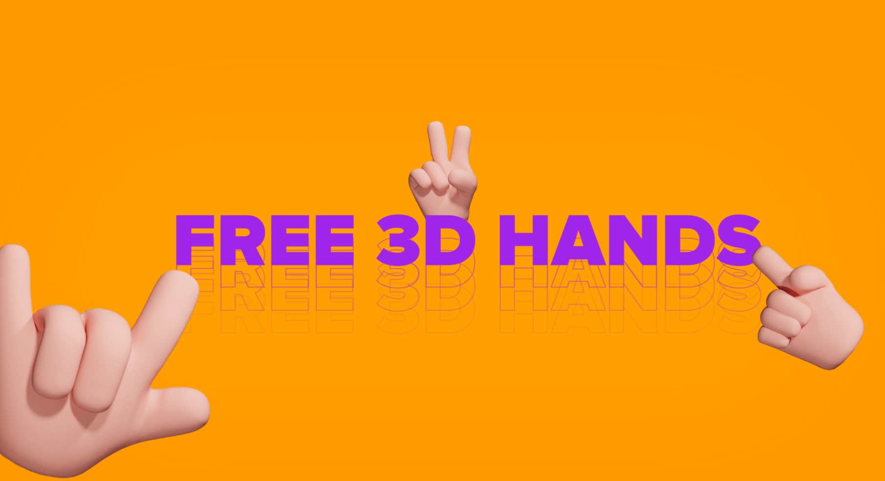 Free 3D Hands Icon Set – Free PSD Templates