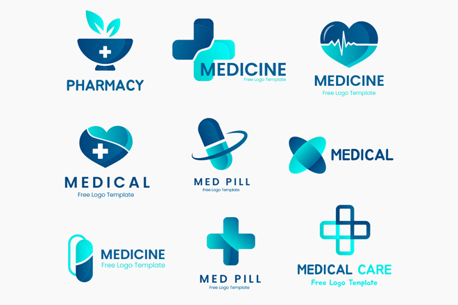 Free Medicine Logos Templates in EPS + PSD – Free PSD Templates
