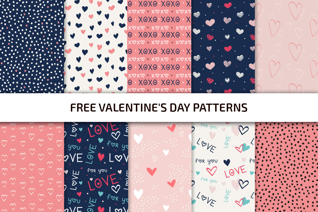 Free Valentine's Day Patterns Template in PSD + Vector (.ai+.eps ...