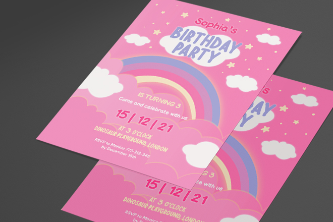 Free Birthday Invitation Template in PSD + Vector (.ai, .eps) – Free ...