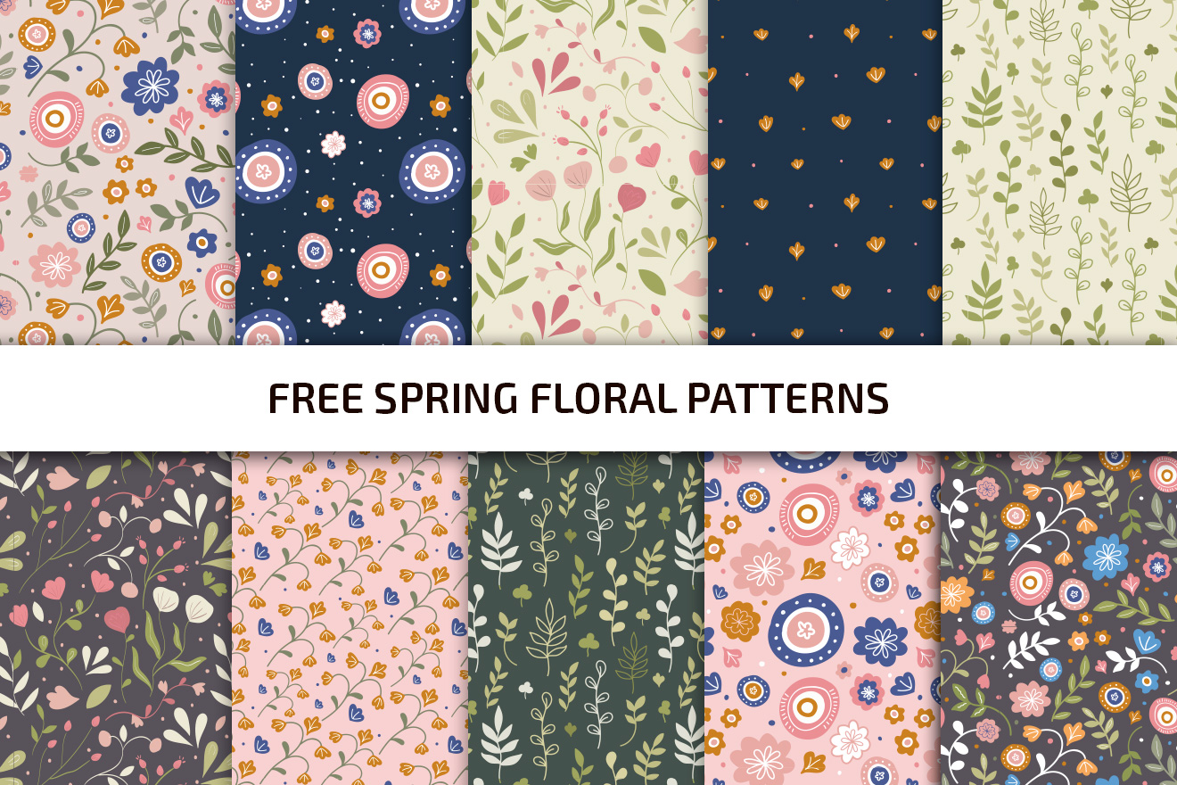 Free Spring Patterns Template in PSD + Vector (.ai+.eps) – Free PSD ...