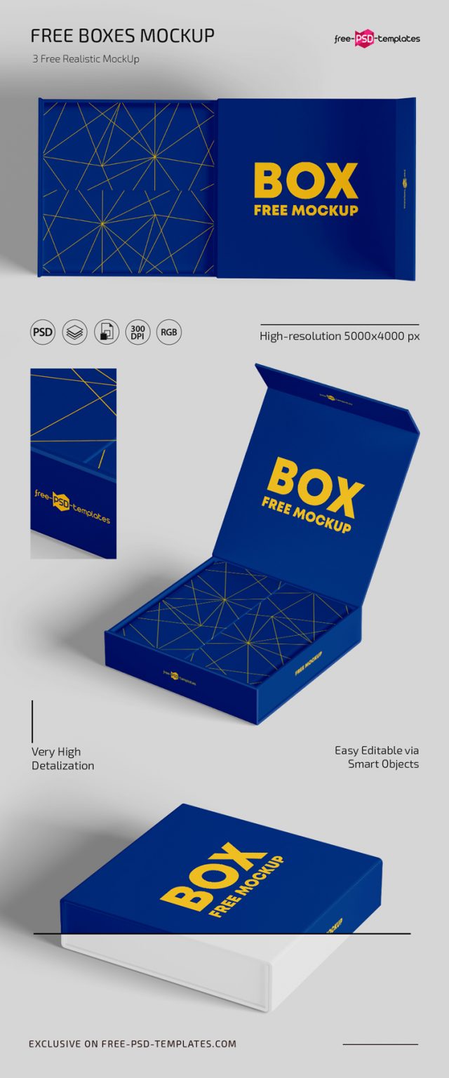 FREE PSD BOXES MOCKUP – Free PSD Templates