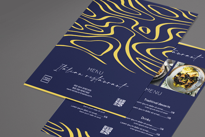 Free modern italian restaurant menu in PSD – Free PSD Templates