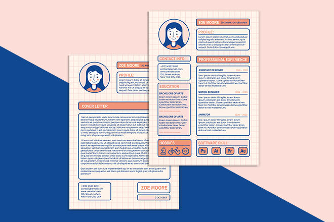 Free CV and Cover Letter Templates in PSD + Vector (.ai+.eps) – Free ...