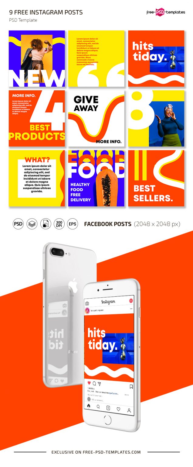 Free Instagram Post Templates – Free PSD Templates