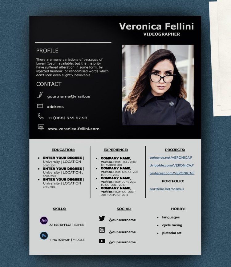 50 Free Google Docs Resume Template Free Photoshop Mockup