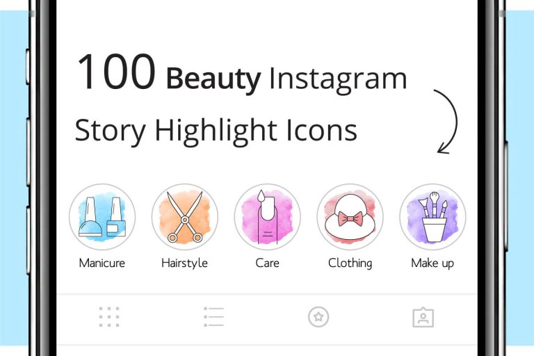 30 Instagram Stories Highlight Covers – Free PSD Templates