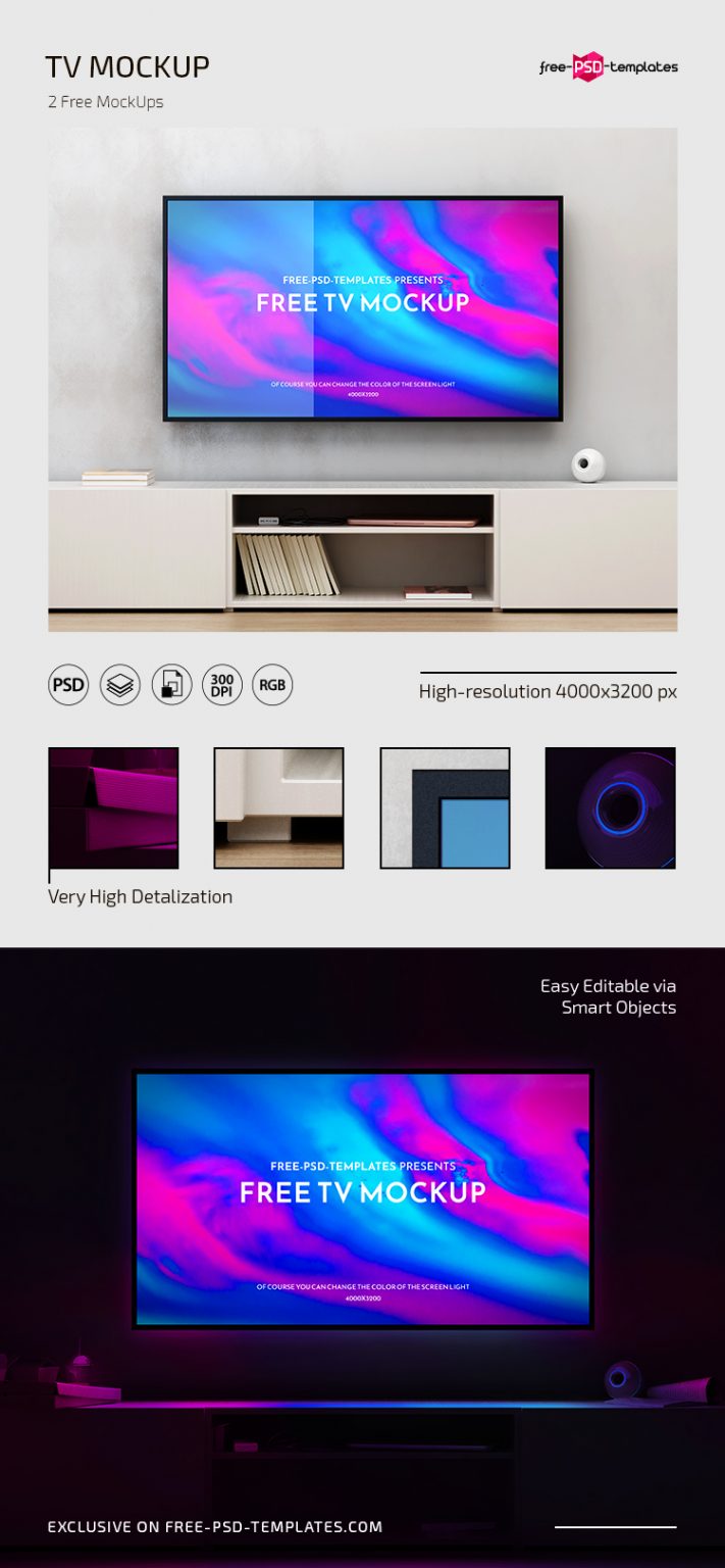 Free TV Mockup – Free PSD Templates