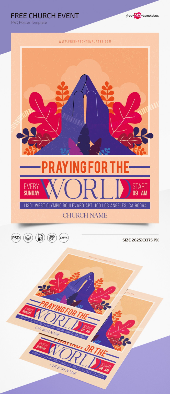 Free Church Event PSD Poster Template – Free PSD Templates