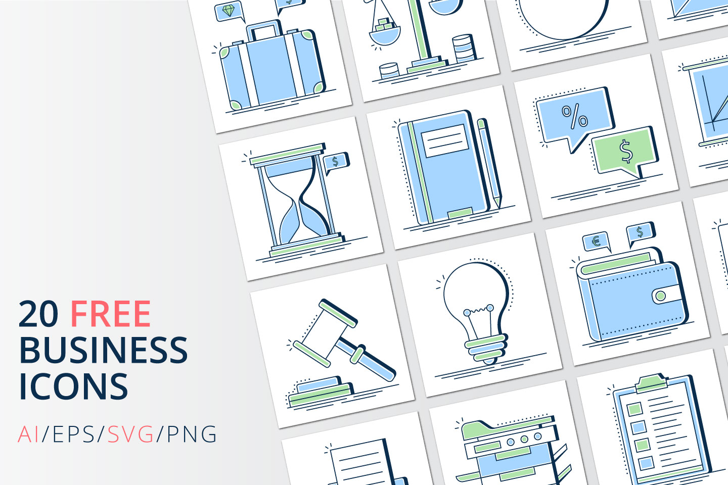 20 Free Business Icons | Free PSD Templates