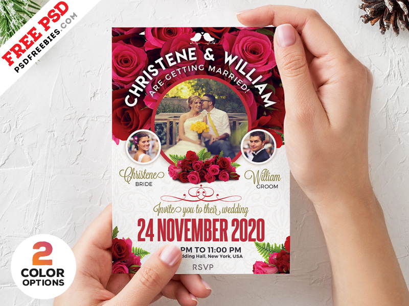 Photoshop Wedding Invitation Templates Psd