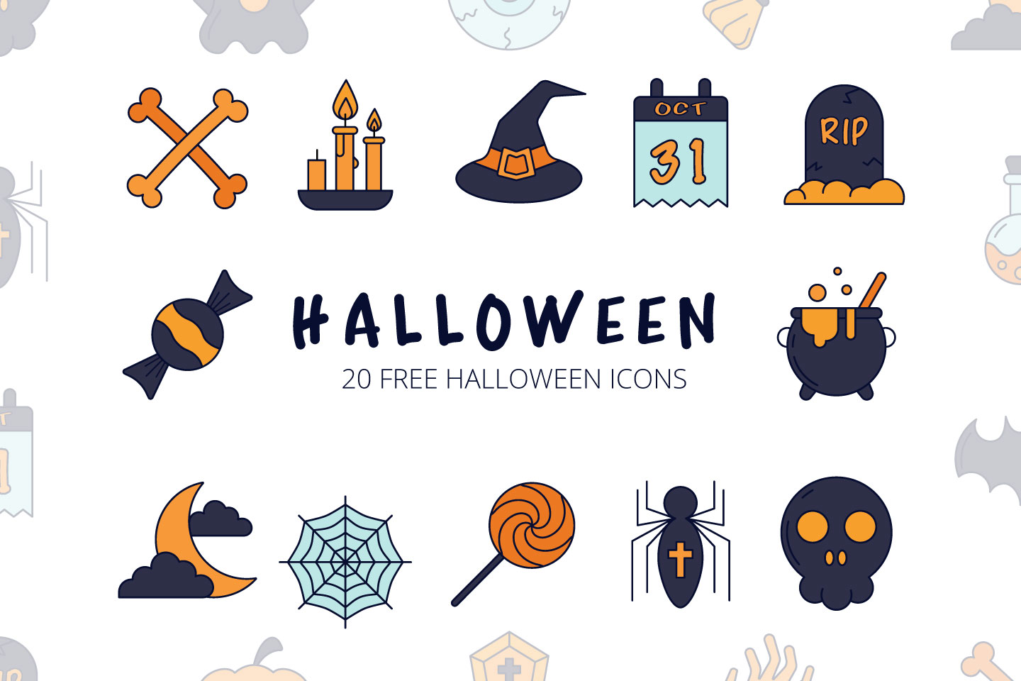30+ Free Halloween Icon Sets | Free PSD Templates