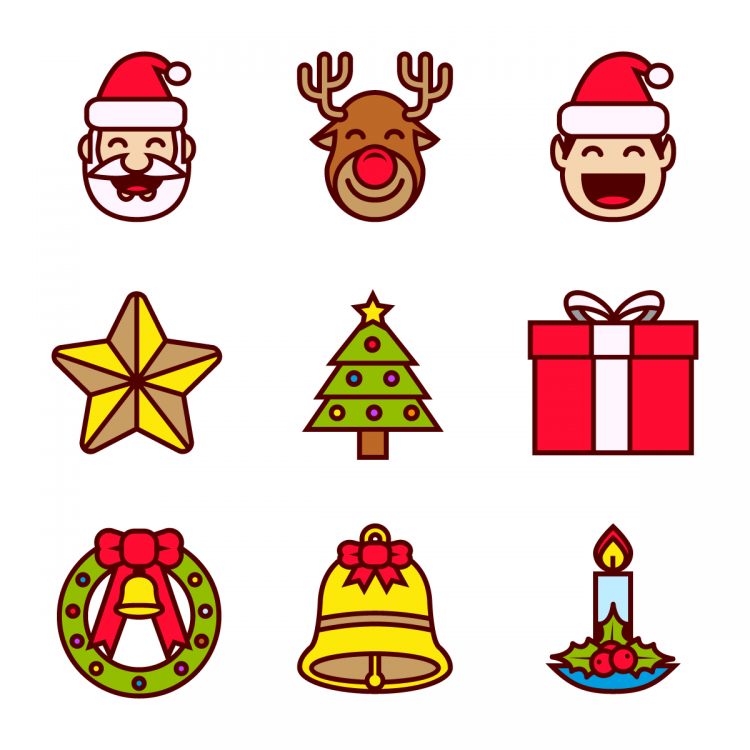 30+ Free Christmas icons – Free PSD Templates