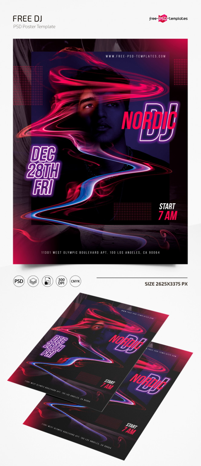 Free DJ Poster PSD Template | Free PSD Templates