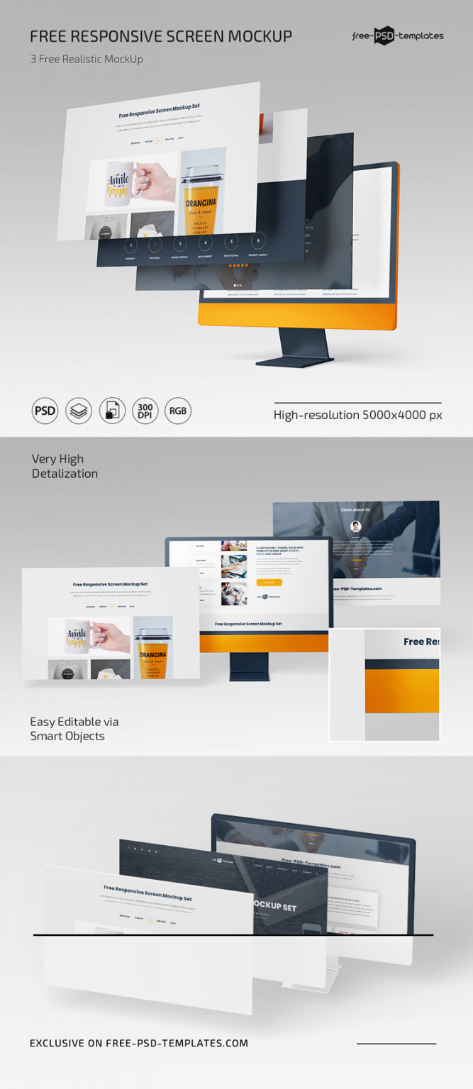 Free Responsive Screen Mockup – Free PSD Templates