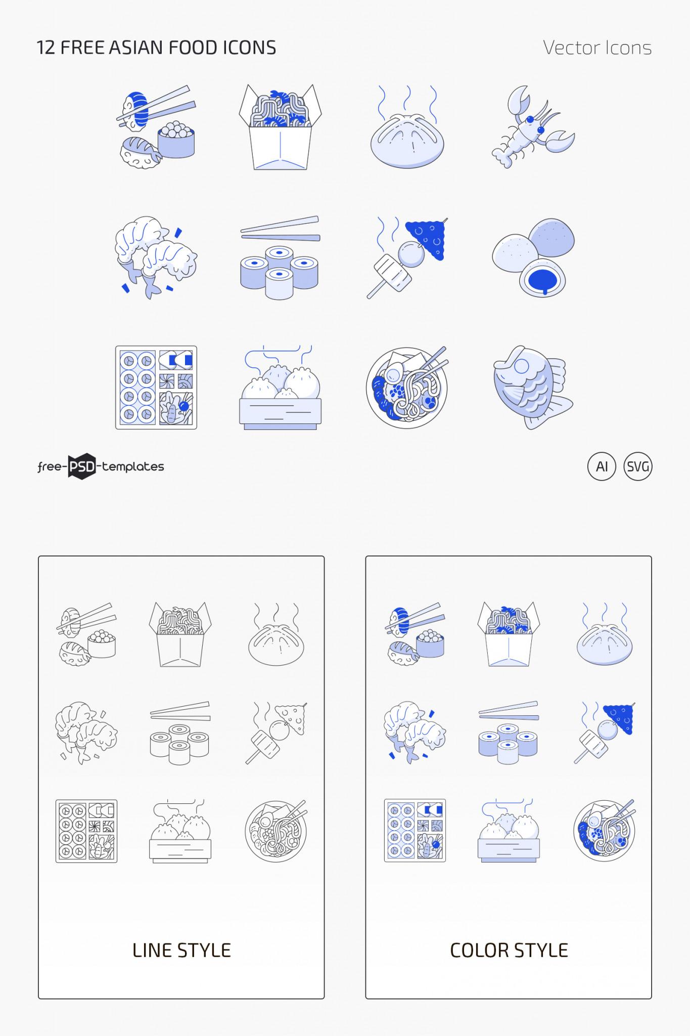 12 Free Asian Food Icons (AI, SVG) – Free PSD Templates