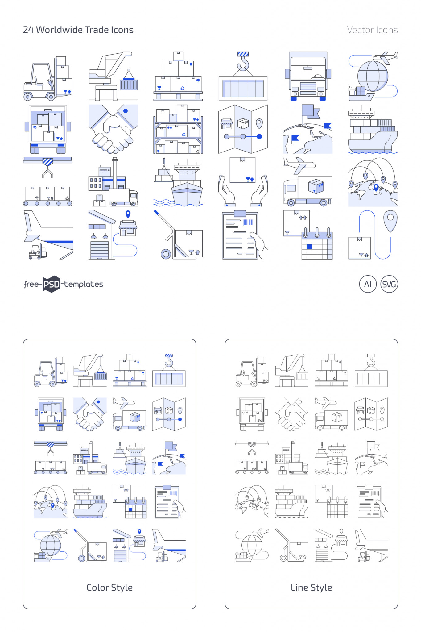 Free 24 Worldwide Trade Icons (AI, SVG, PNG) – Free PSD Templates