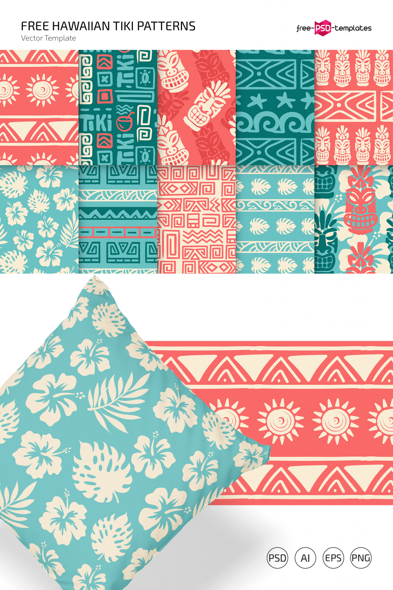 Free Hawaiian Tiki Patterns – Free PSD Templates