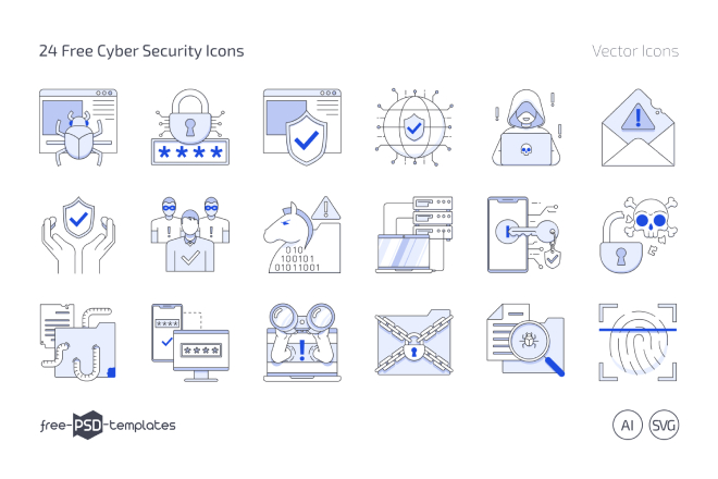 Free Cyber Security Icons AI, SVG, PNG – Free PSD Templates