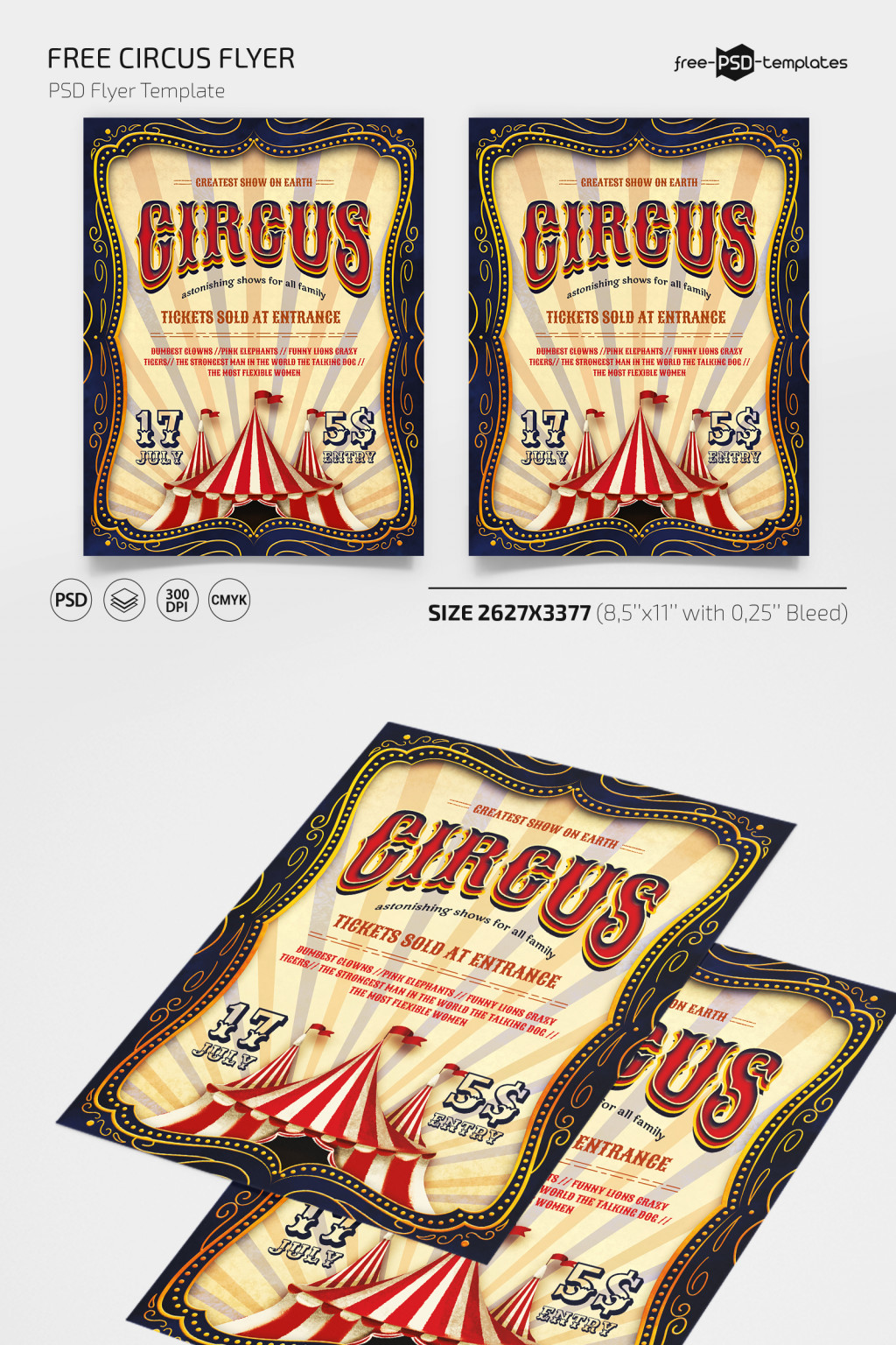 Free Circus Flyer PSD Template – Free PSD Templates
