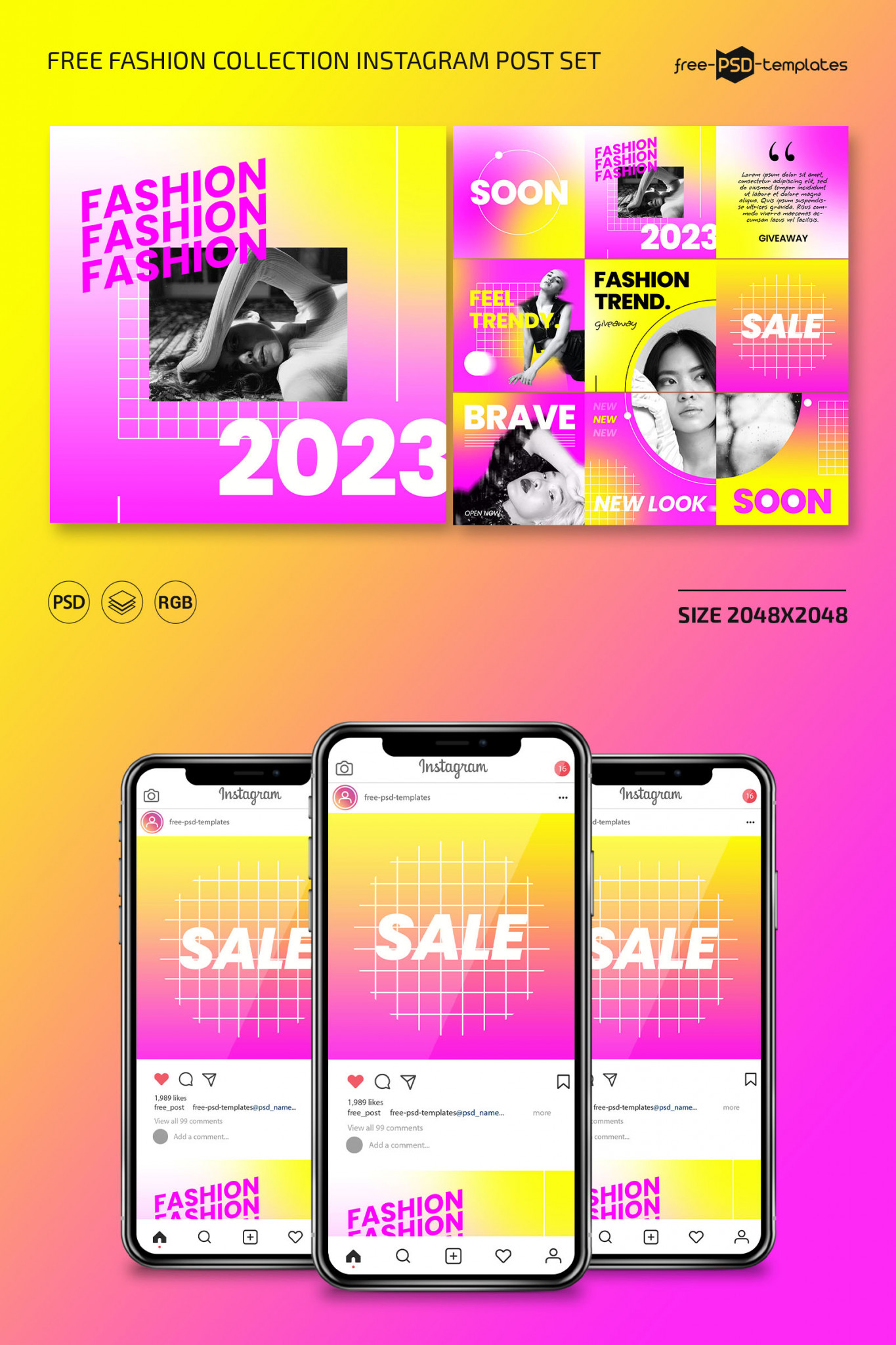 Free Fashion Collection Instagram Posts – Free PSD Templates