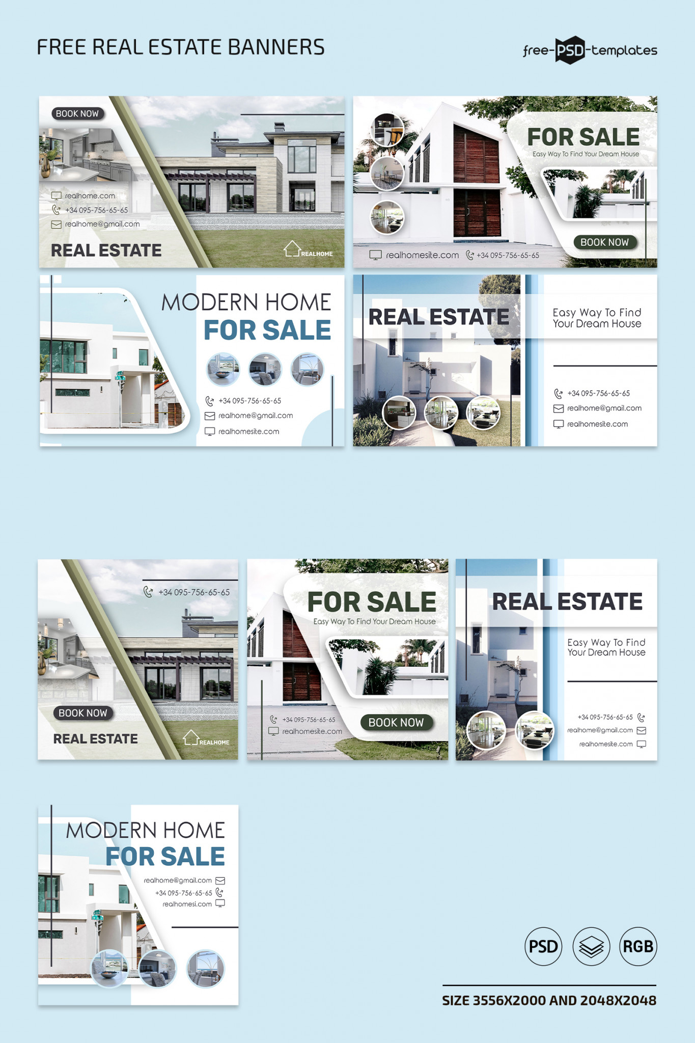 Free Real Estate Banners in PSD – Free PSD Templates