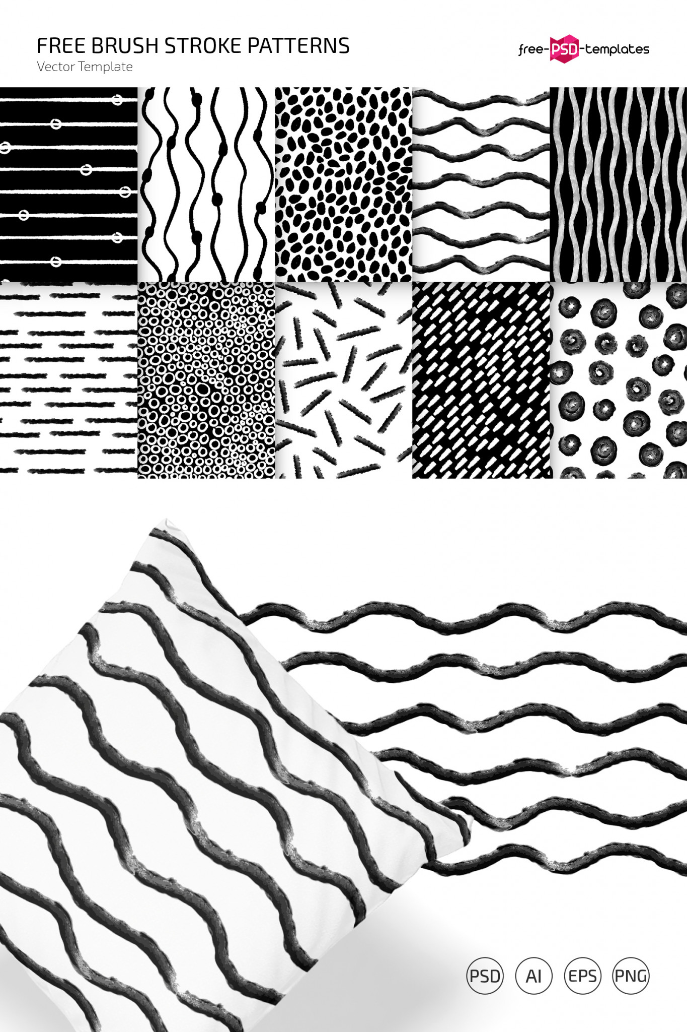 Free Brush Stroke Patterns (PSD,Vector) – Free PSD Templates