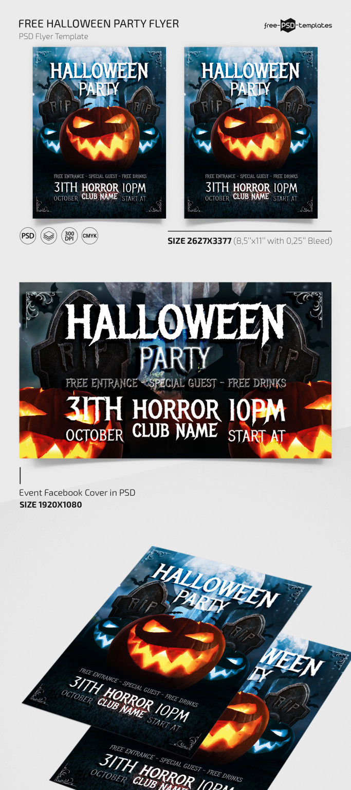 Free Halloween Party Flyer Template – Free PSD Templates