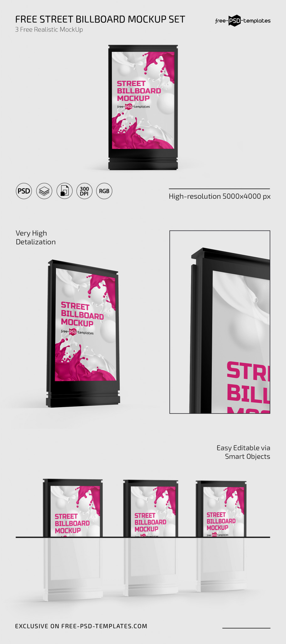 Free Street Billboard Mockup Template (PSD)