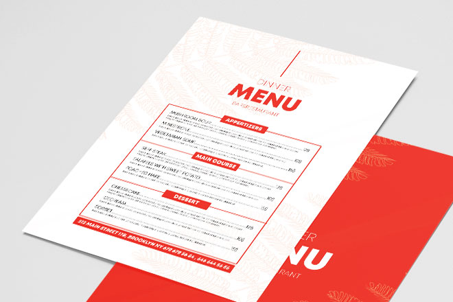 Free Today's Menu Template for Photoshop (PSD)