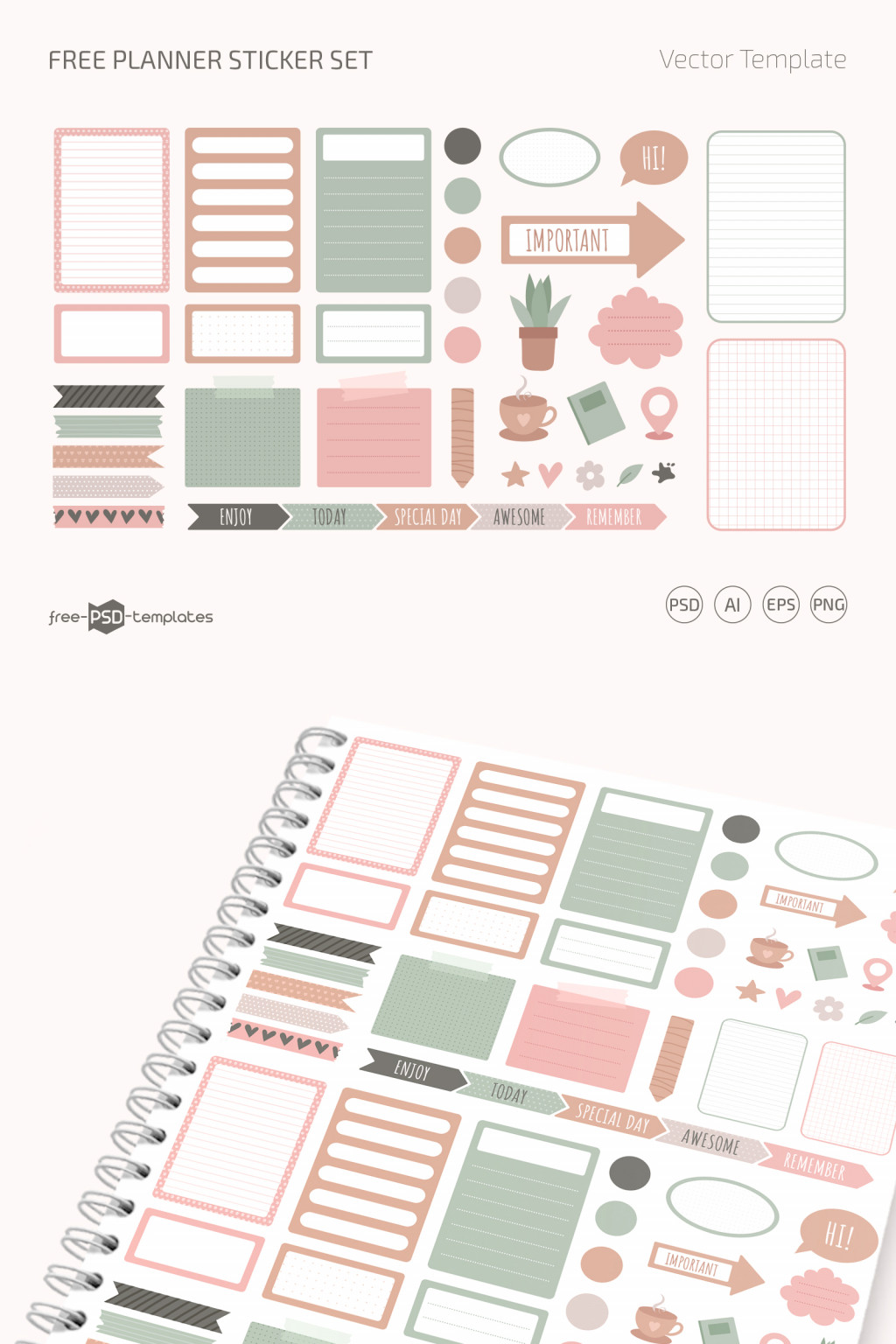 Free Planner Sticker Template (PSD, AI, EPS, PNG)