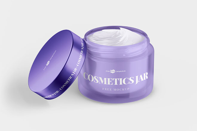 Free Cosmetics Jar Mockups for Photoshop (PSD)