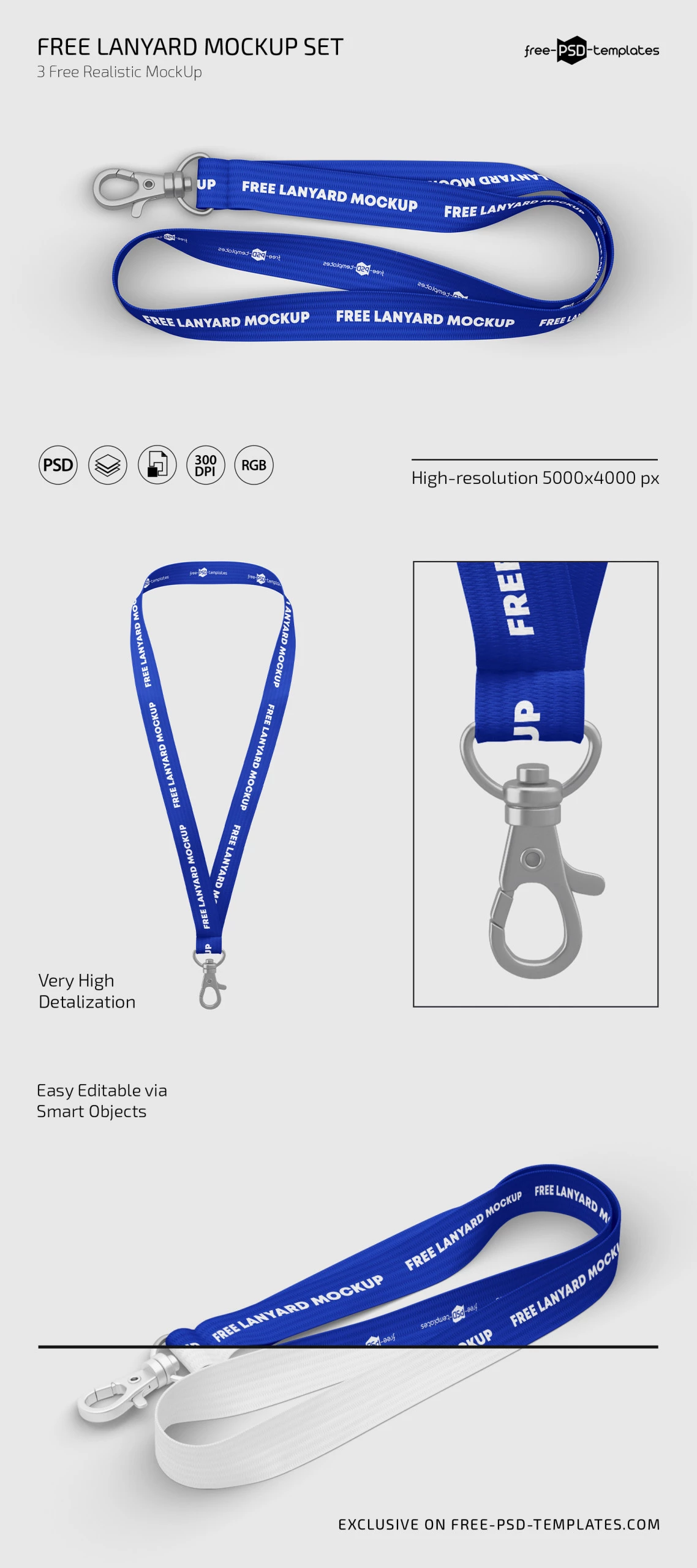 Free Lanyard Mockup For Photoshop PSD Free Lanyard Mockup For Photoshop PSD