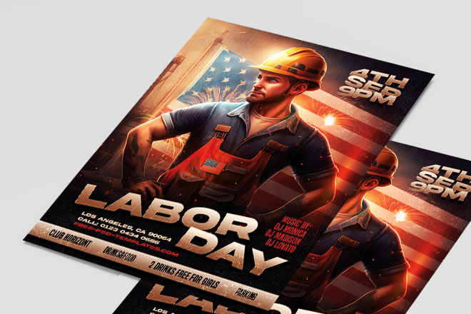 Free Labor Day Flyer for Photoshop (PSD)