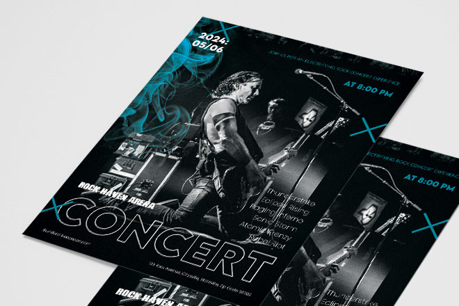 Free Concert Flyer Template in PSD Pack for Photoshop