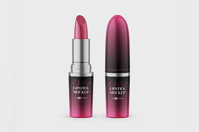 Free Lipstick PSD Mockup Pack for Adobe Photoshop