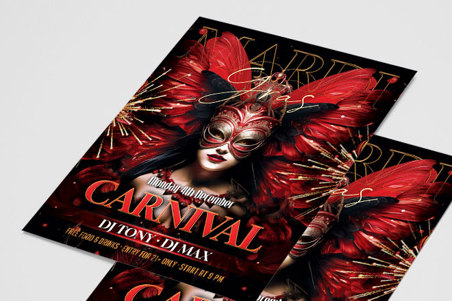 Free Carnival Party PSD Flyer Template Pack for Photoshop