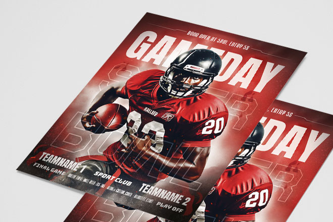 Free NFL Super Bowl Flyer PSD Template Pack for Photoshop